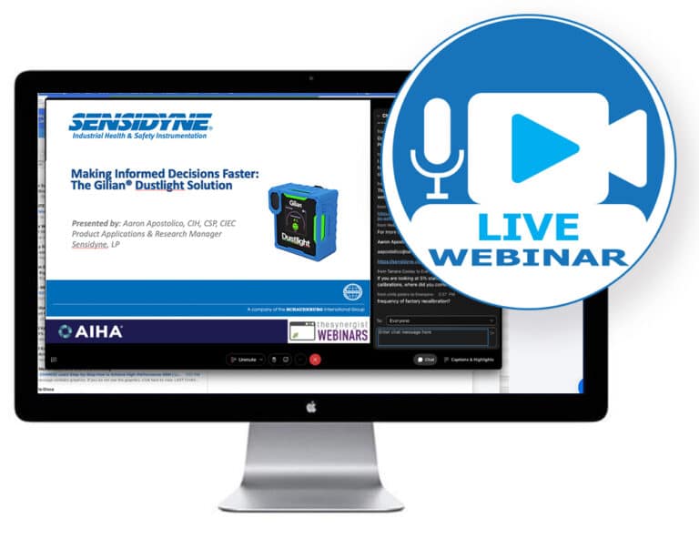 Gilian Dustlight Webinar – AIHA Synergist 9/16 - Sensidyne